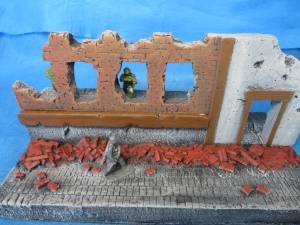 Destroyed building Machine Gun Nest(9809) L15''x D7.5''x H7.5'' (54mm ...