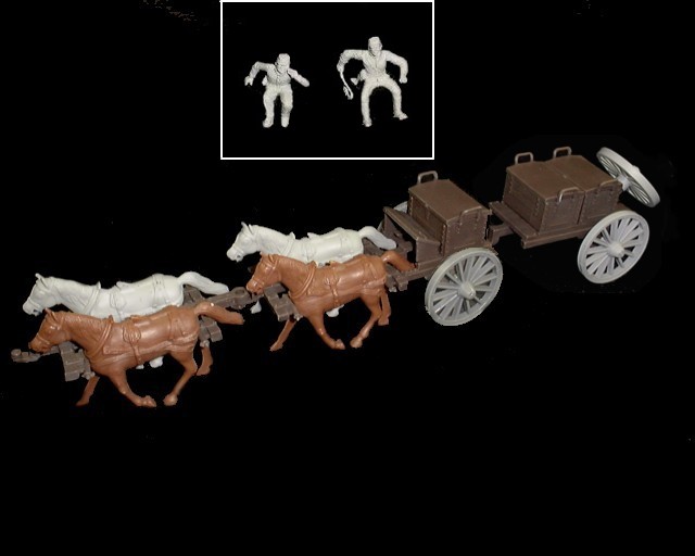 Limber and Caisson w/4 horses (gray driver and rider) (54mm) , 54mm Toy ...