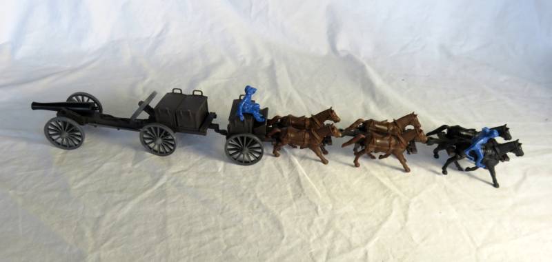 Classic Toy Soldiers 6 horse Civil War Limber, Caisson and 12 pound ...