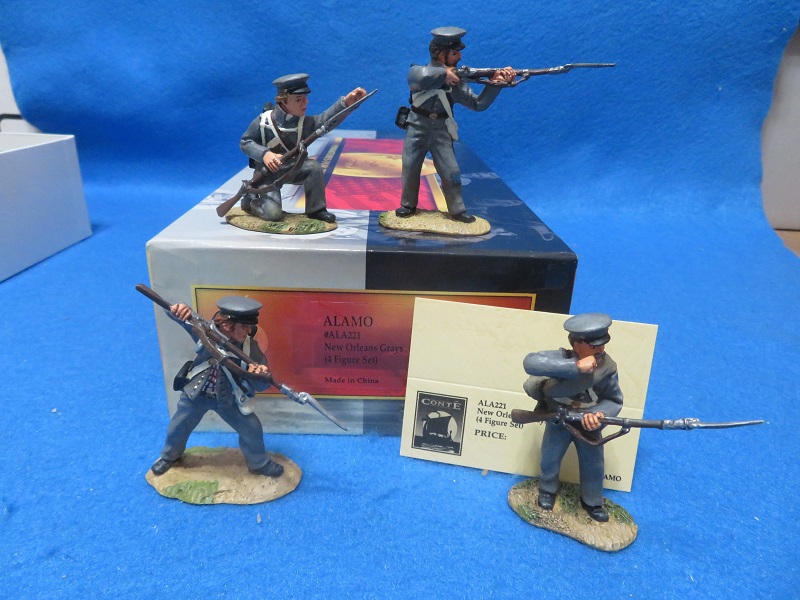 Conte Alamo #221 New Orleans Grays-4 fig 1/32, metal, 54mm Metal ...